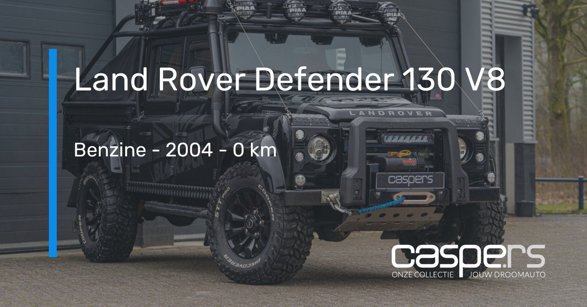 Occasion Land Rover Defender 130 V8 Benzine (2004) Beluga Black - De ...