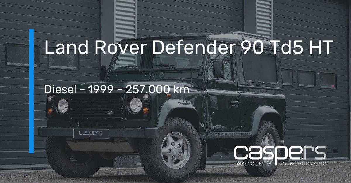 Occasion Land Rover Defender 90 Td5 HT Diesel (1999) Groen - De Caspers ...
