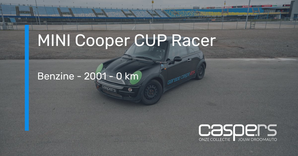 Raceauto MINI Cooper CUP Racer Benzine (2001) Zwart - De Caspers Collectie